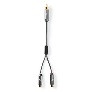 Highend Adapter Kabel Cinch Stecker - 2 x Chinch Buchse RCA Audio HD ...