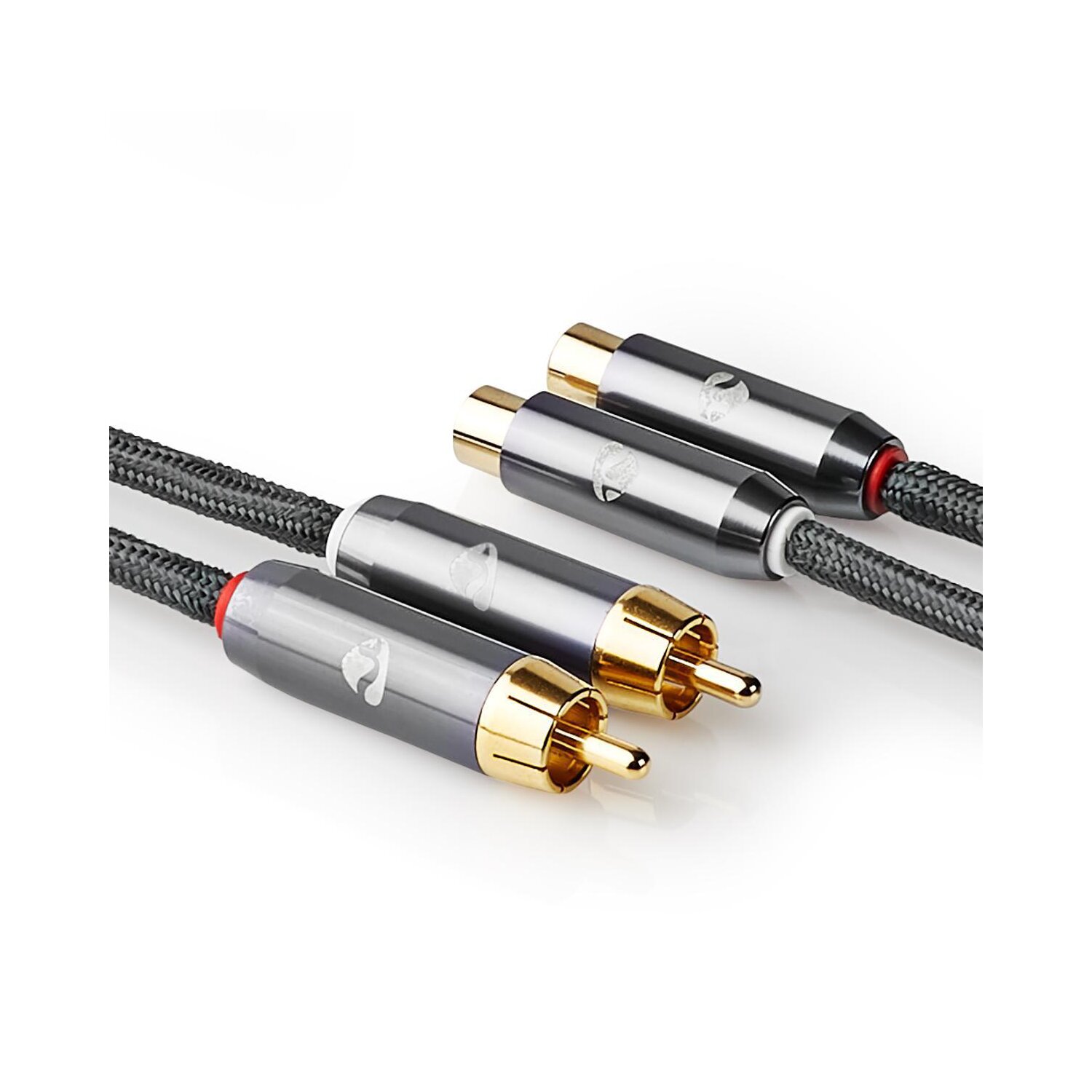 2m Highend OFC Cinchkabel Cinch RCA Chinch Kabel Stereo 2 x Stecker V, 9,35