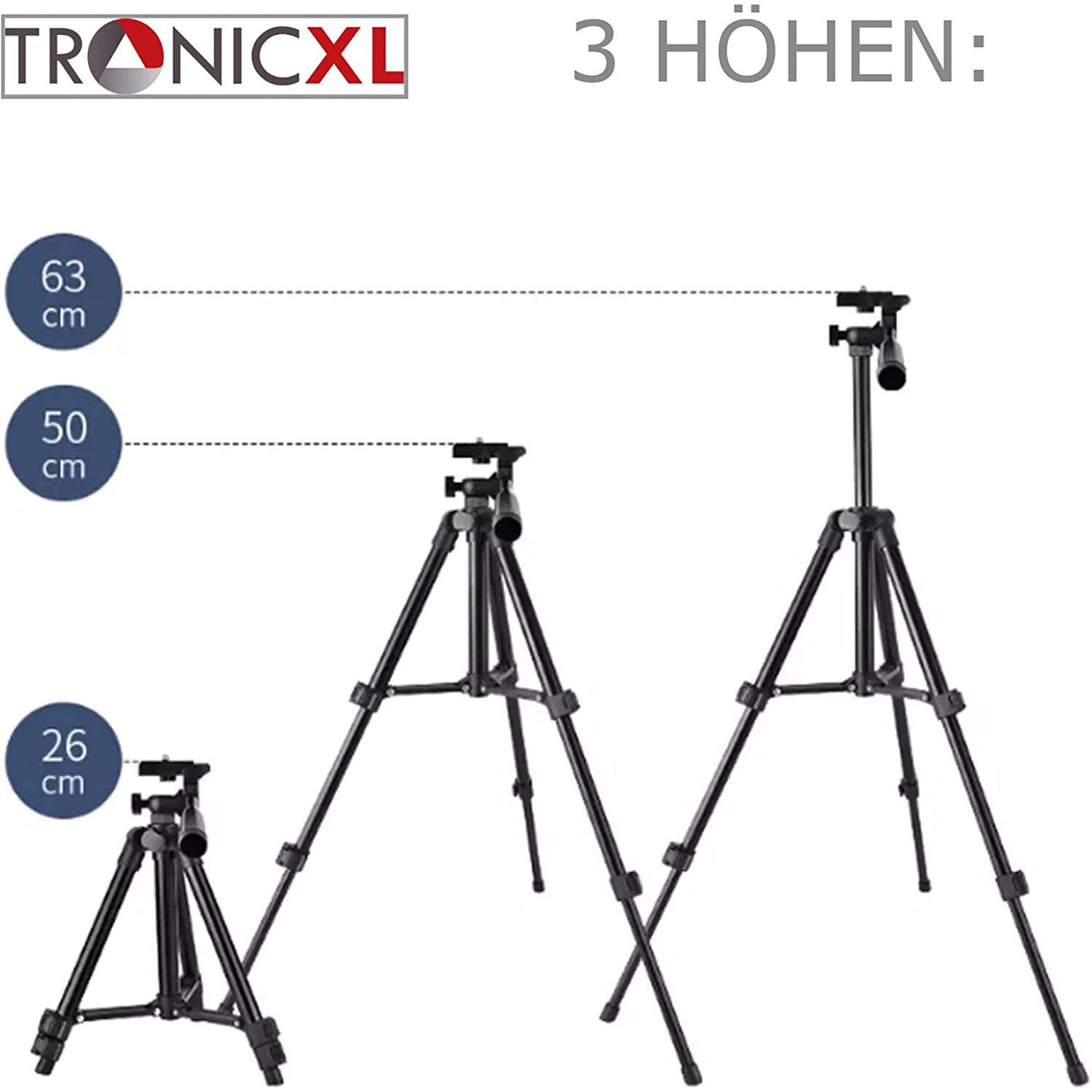 30-60cm Tripod Tisch Stativ Kamera höhenverstellbar I DSLR I Webcam I ...