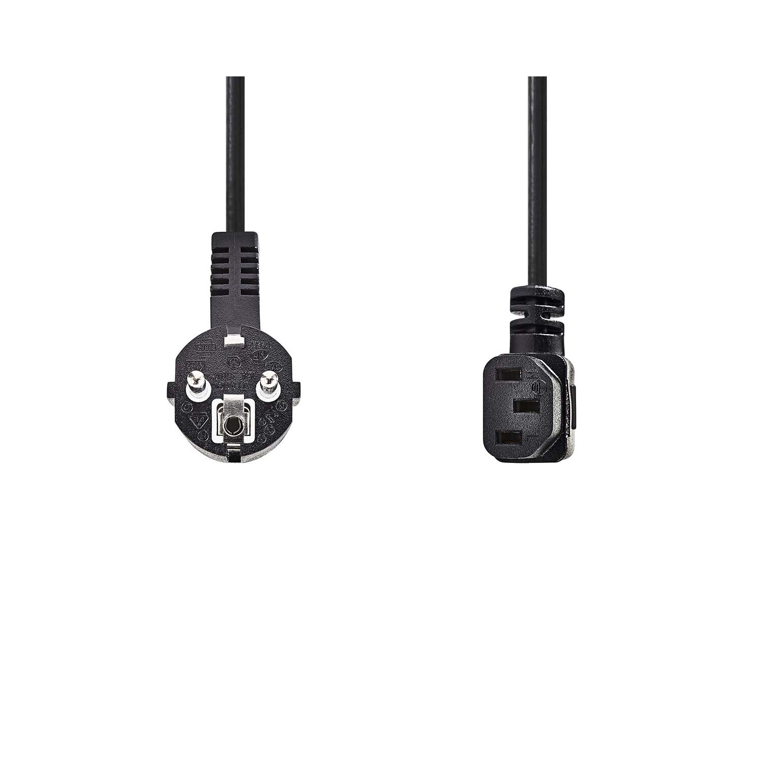 2m Winkelstecker Kaltgerätekabel Netzkabel PC Winkel Stecker IEC-320 ...