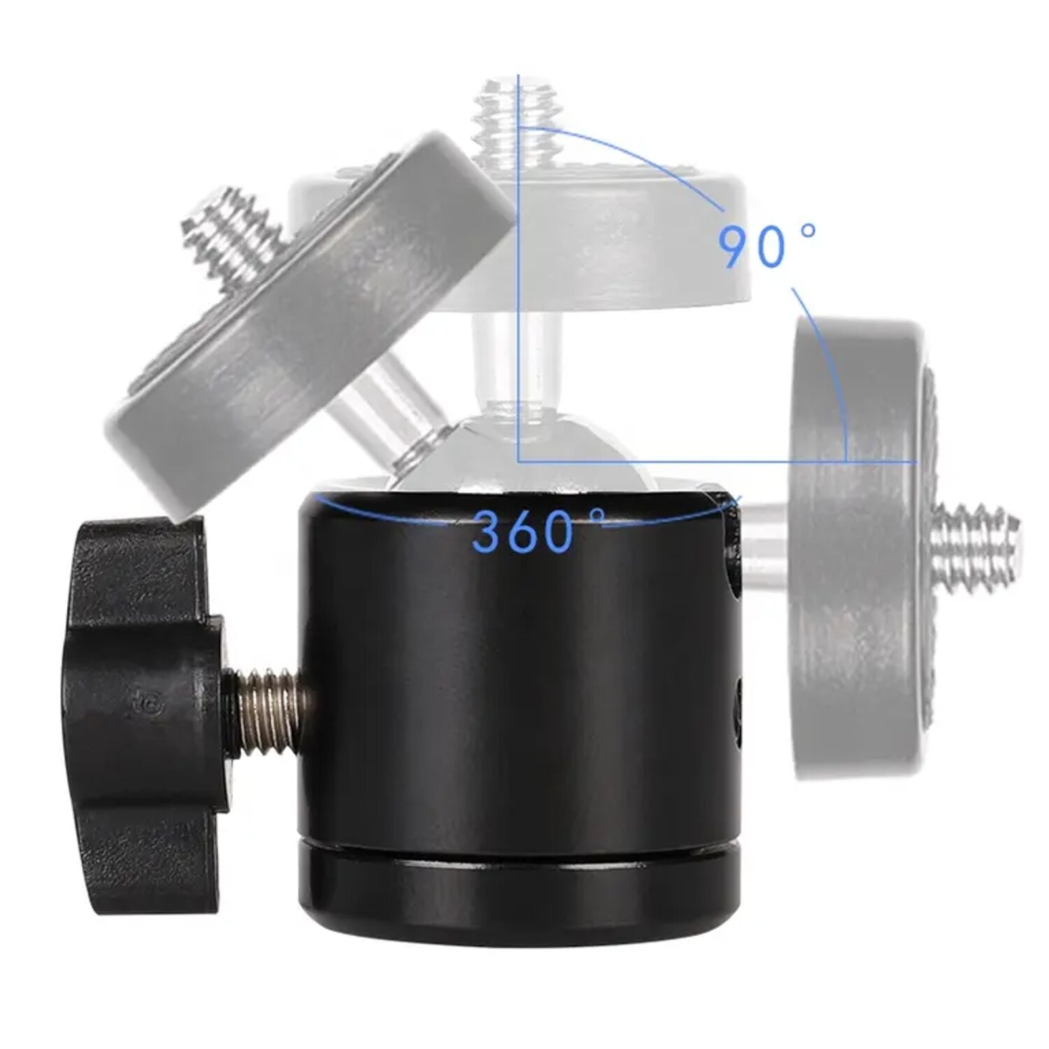 360° Kugelkopf Stativ Adapter 1/4" Stativkopf Foto Kamera Zubehör Kug ...