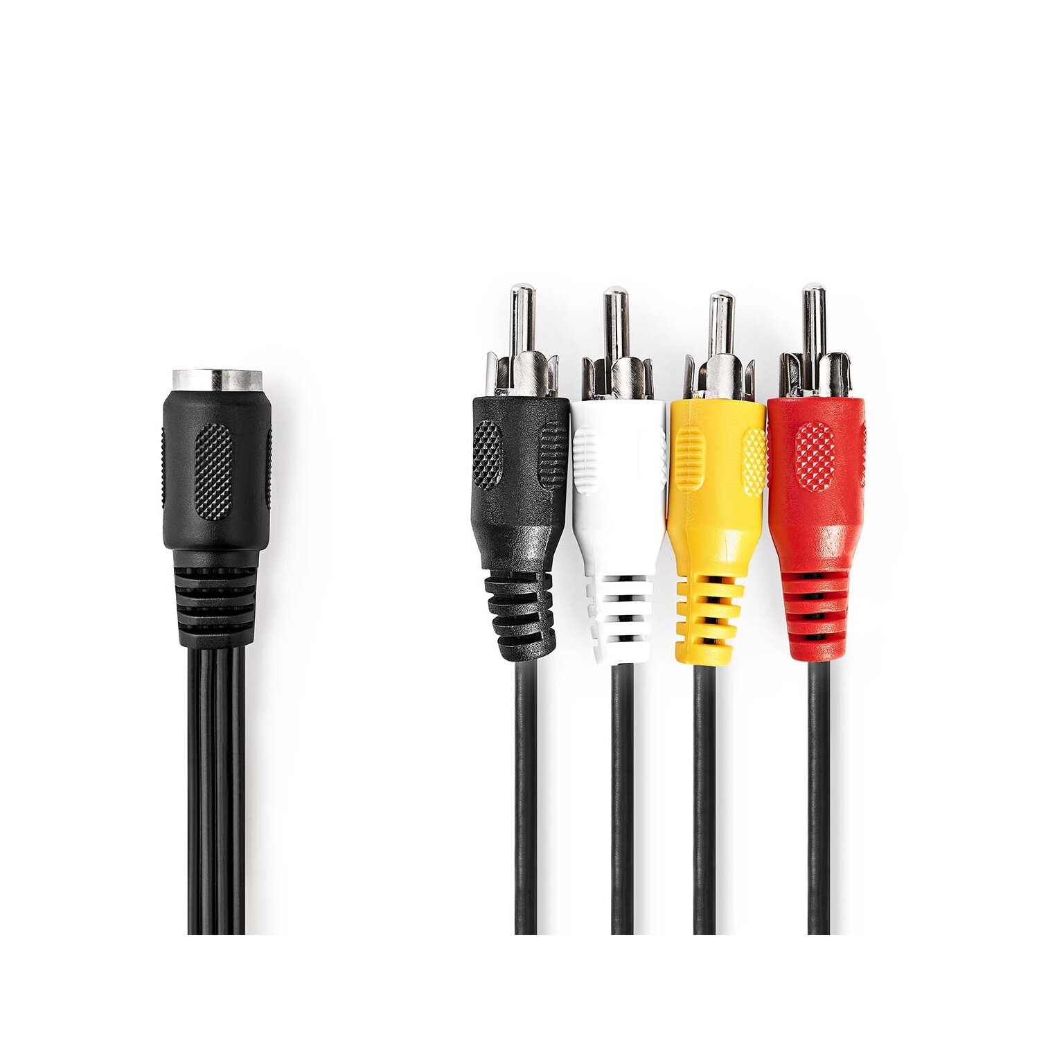DIN-Audio-Kabel | DIN 5-Pin Buchse | 4x RCA Stecker Cinch Chinch Adap ...
