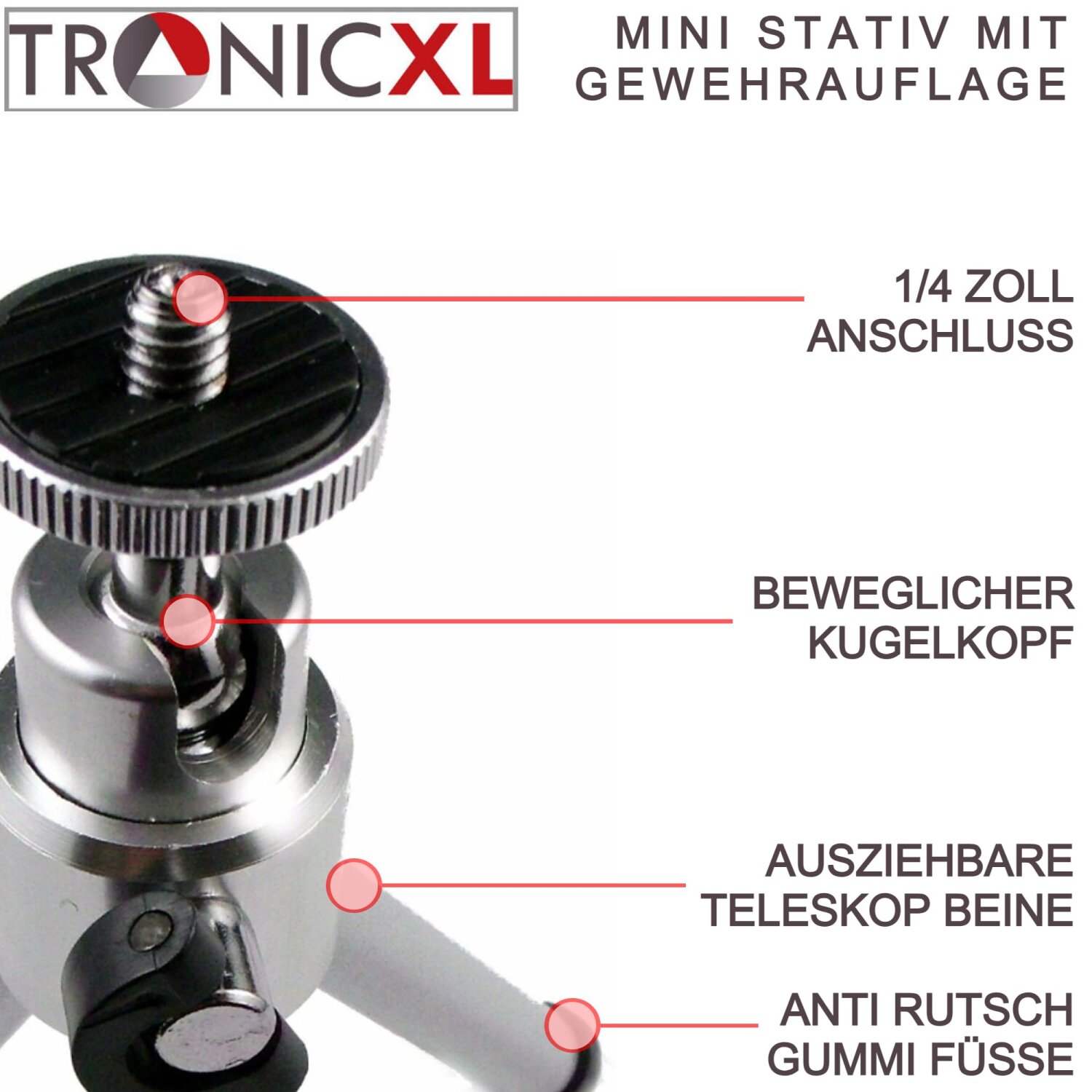 Kompakt Stativ + Gewehr Auflage, 11,90
