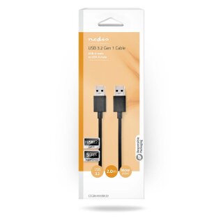 2m USB 3.2 GEN 1 Kabel USB A Stecker A Stecker 2 Meter 5Gbps Computer ...