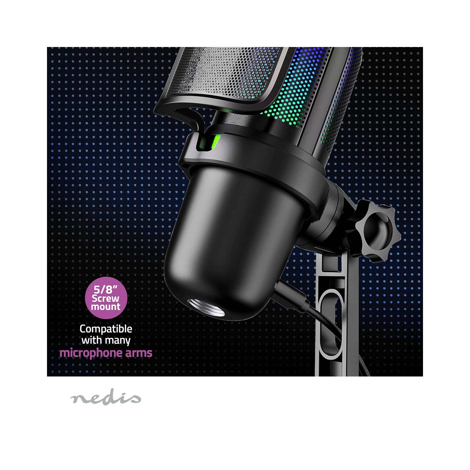 USB Mikrofon Gaming Gamer Streamer RBG Beleuchtung beleuchtet PC Lapt ...