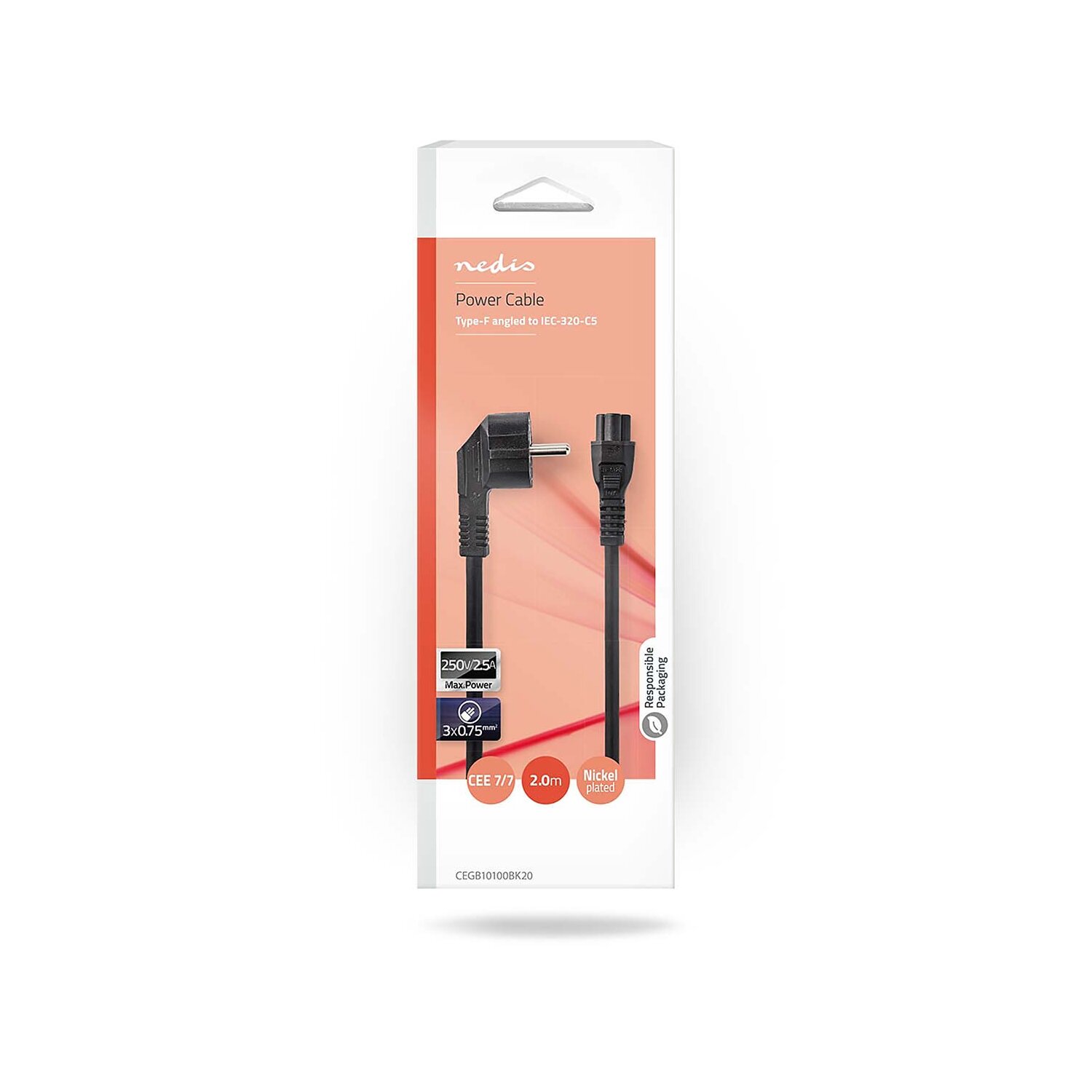 Netzkabel | IEC-320-C5 3 pol Kleeblatt Stecker Stromkabel 2m für Mick ...