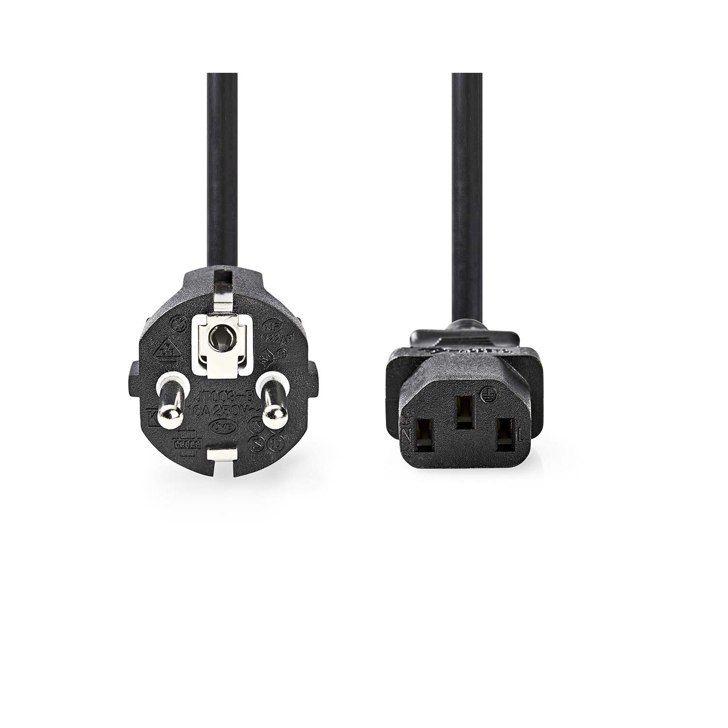 Netzkabel | Schuko-Stecker - IEC-320-C13 | 2,0 m | Schwarz, 4,35