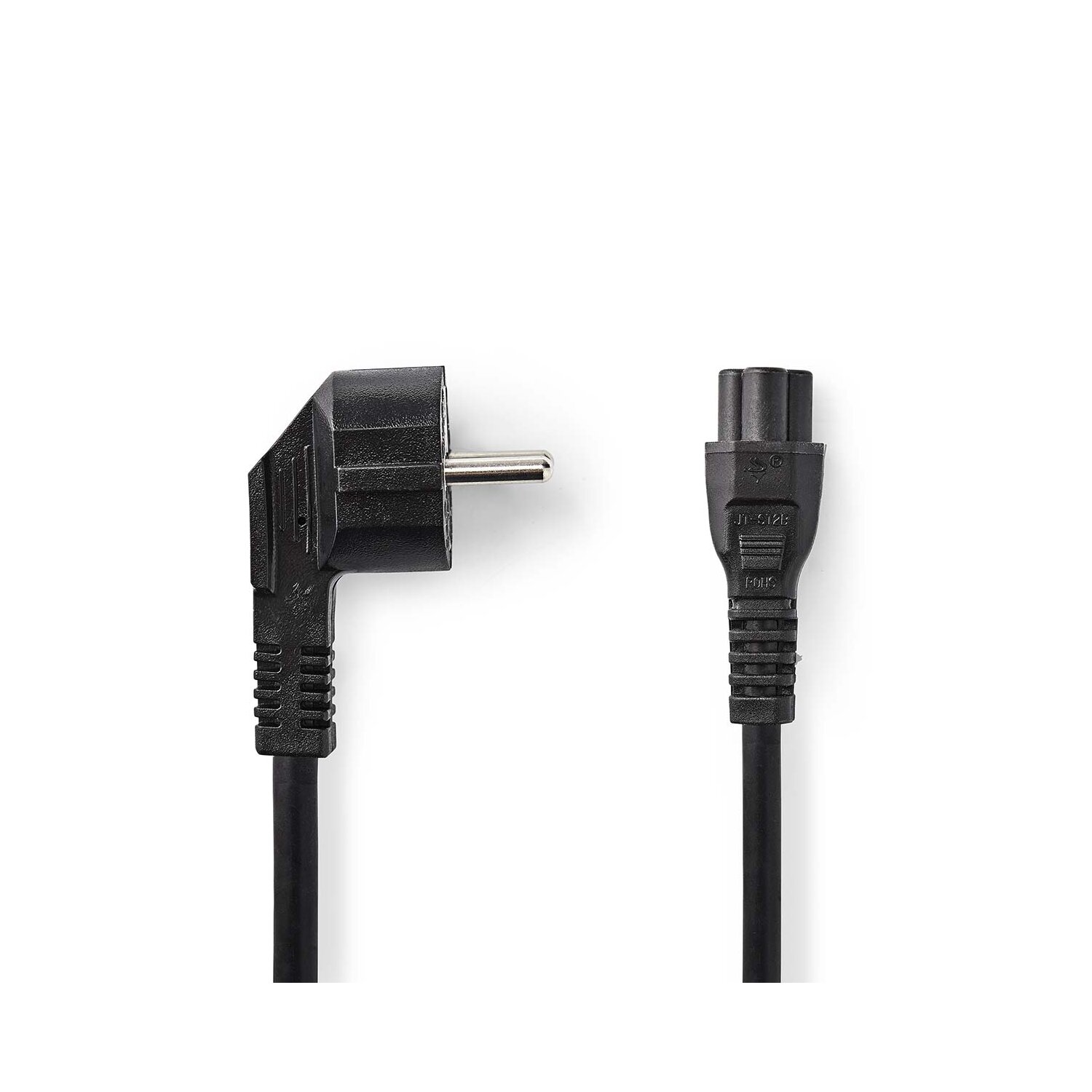 Netzkabel | Schuko-Stecker, angewinkelt - IEC-320-C5 | 2,0 m | Schwar ...