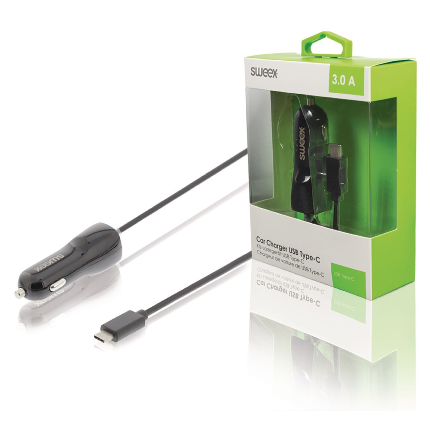 Auto-Ladegerät 3.0 A USB-C™ Schwarz, 10,49