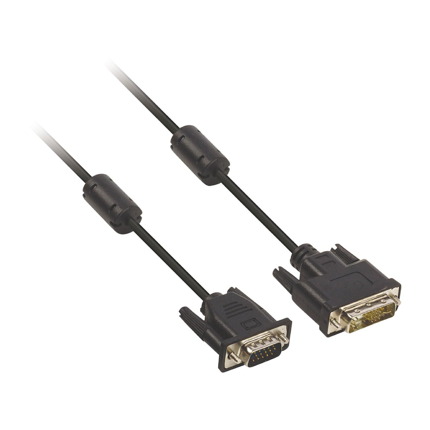 DVI-Kabel DVI-A 12 + 5-pol. Stecker - VGA male 3.00 m Schwarz, 8,90