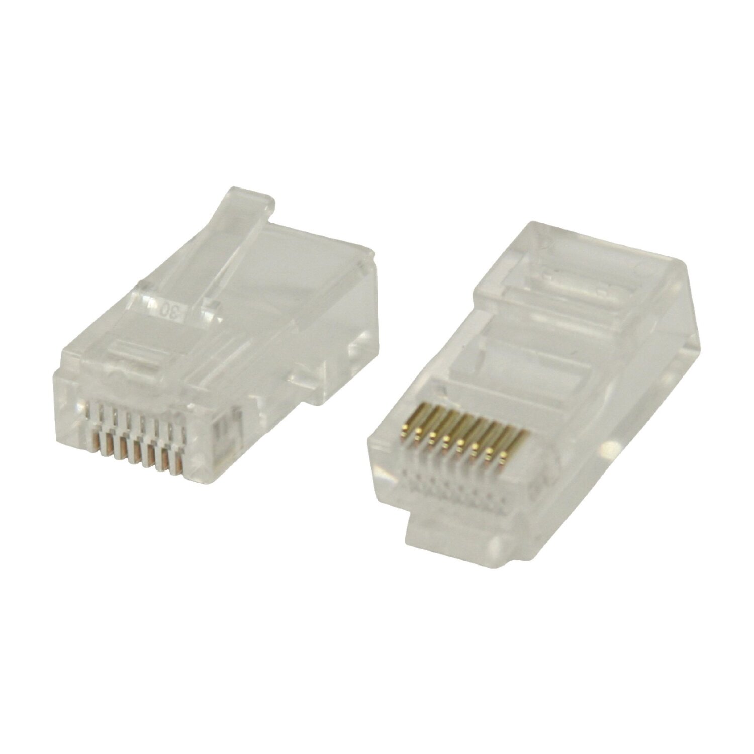 Stecker RJ45 Solid UTP CAT5 Male PVC Transparent, 3,15