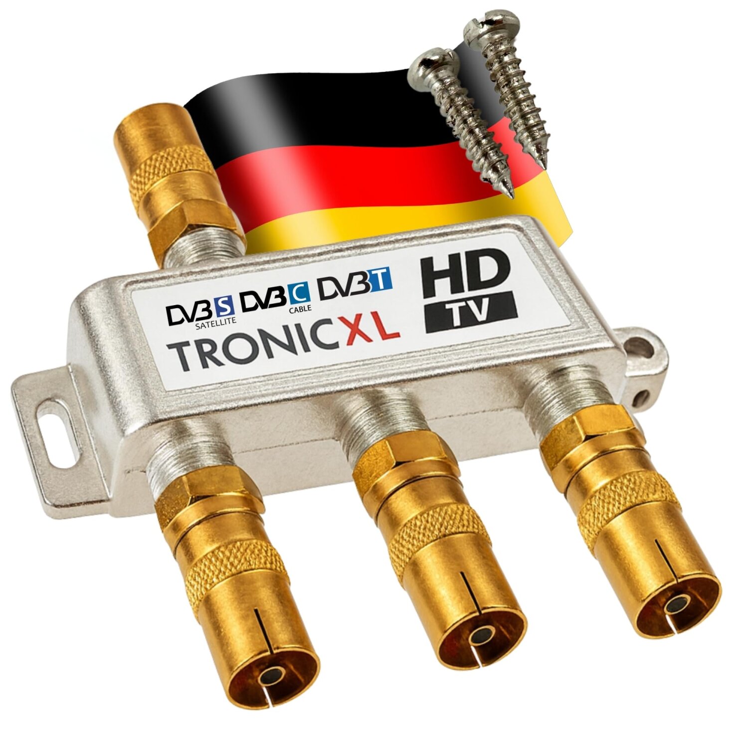 Premium Koax Antennenverteiler HD 3D 4K Verteiler Weiche Splitter, 19,90