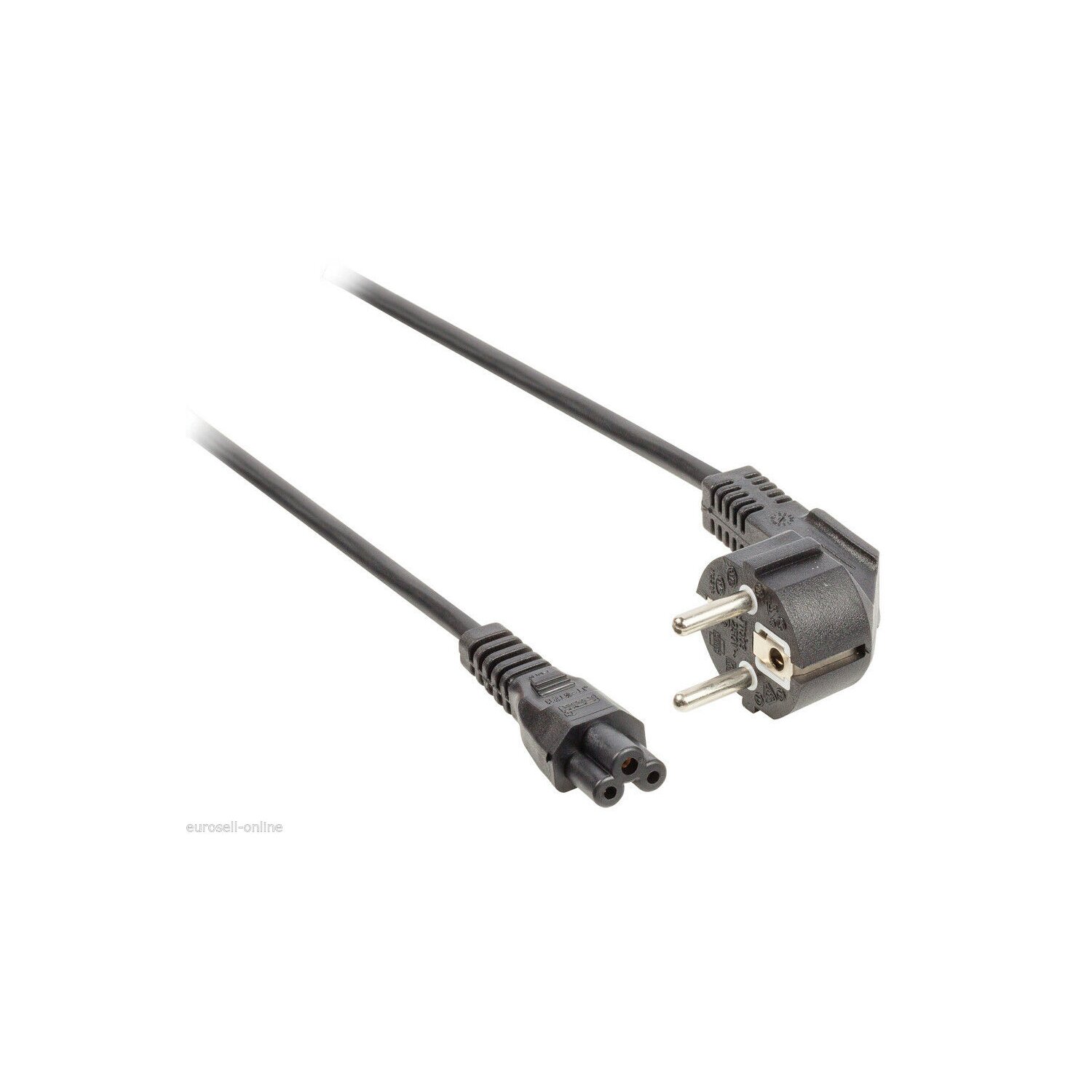 2 Stück Stromkabel Kabel Netz IEC-320-C5 3 Meter PC Mickey Mouse 3 po ...