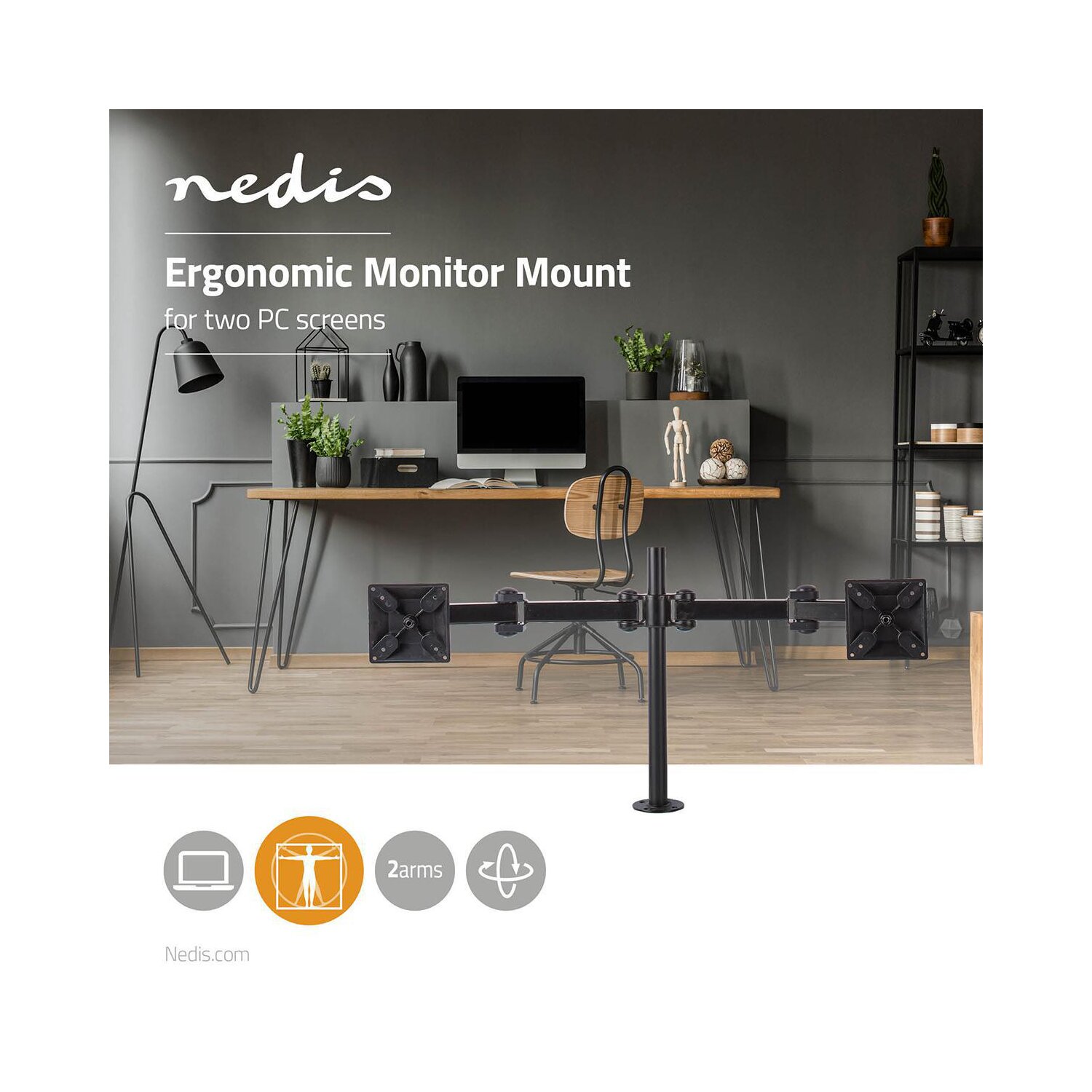 Doppel Monitor Halterung 2 Monitore Monitorhalterung | Doppelmonitora ...